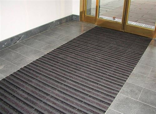 Tapis gratte pied anthracite