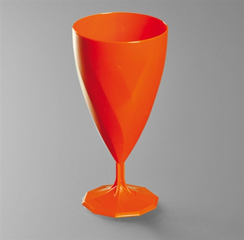 Verre jetable à vin 15 cl orange