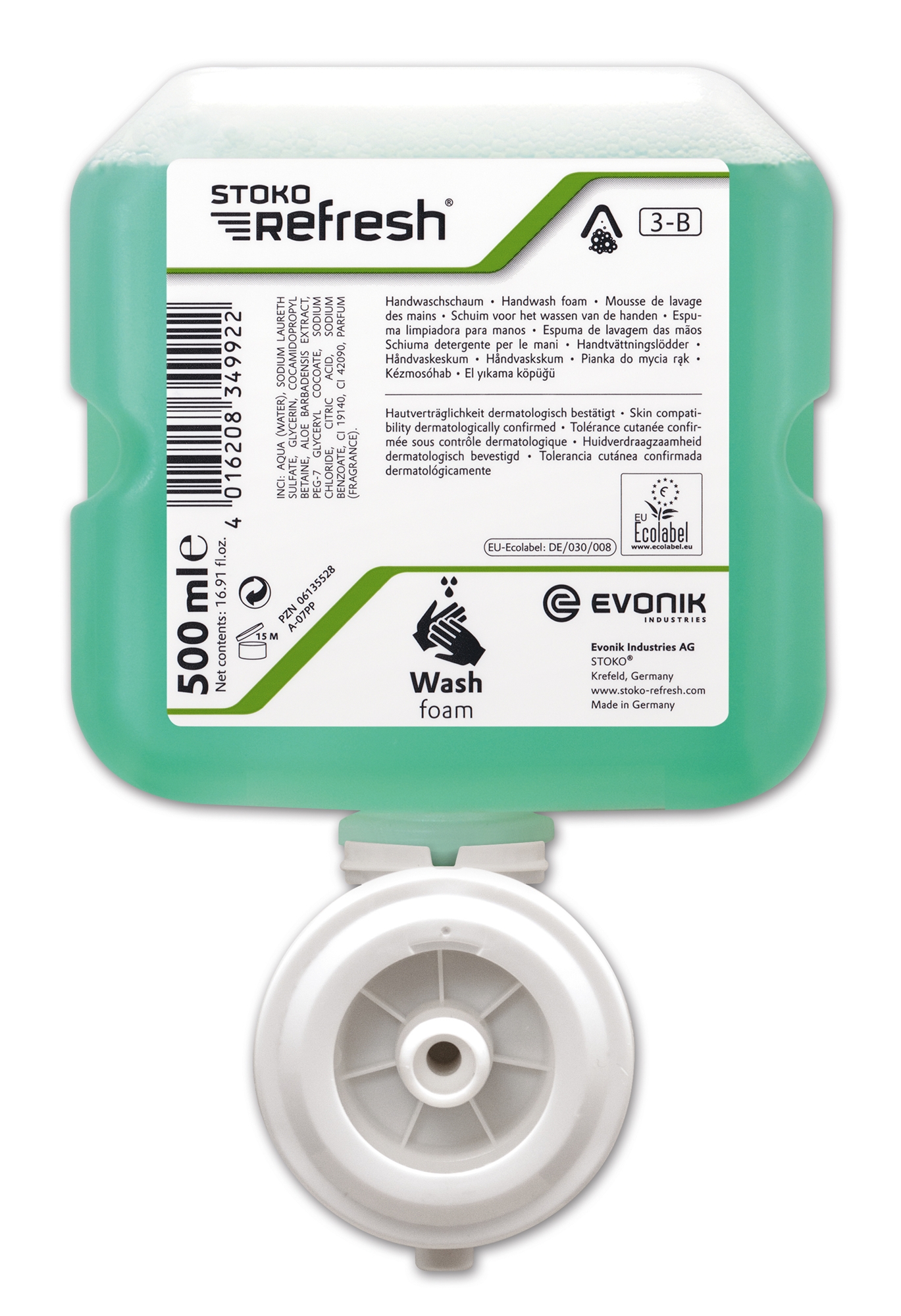 Savon mousse Stoko Refresh Wash Foam 3B 6 x 500 ml