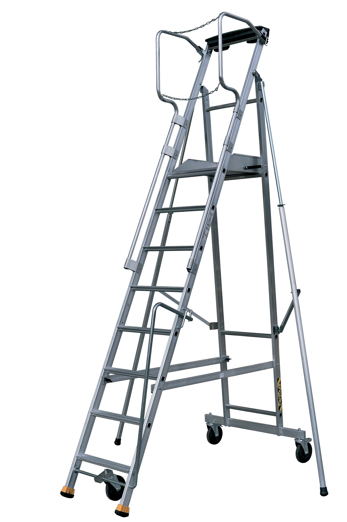 Escalier mobile de rayonnage 14 marches