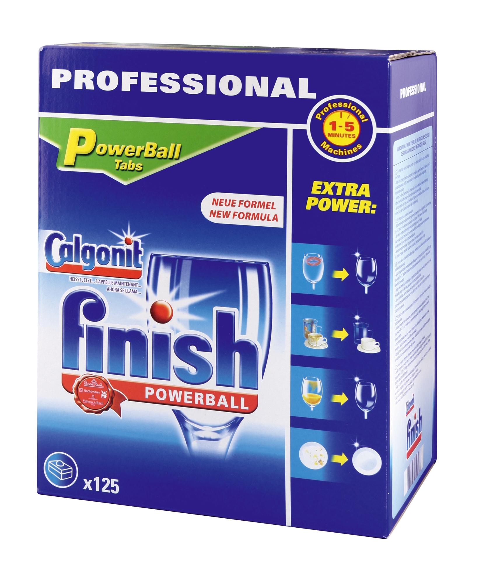 Finish Calgonit Powerball tabs lave vaisselle baril 125 pastilles