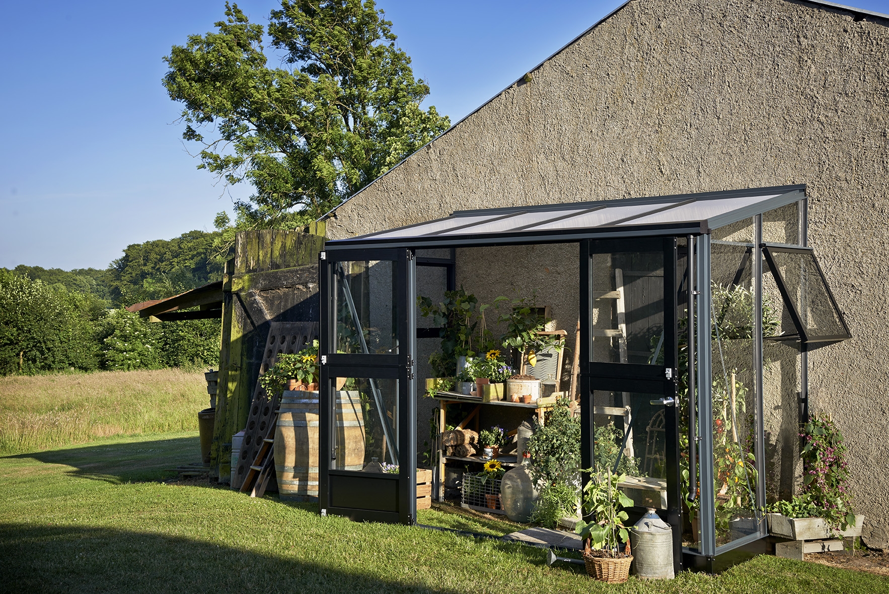 Serre de jardin Juliana murale 4,4 m2 anthracite